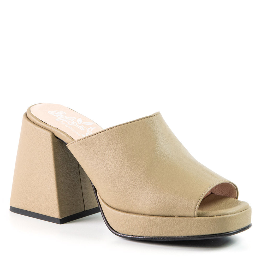 Mule beige en cuir de cactus 2067 – Ecofino